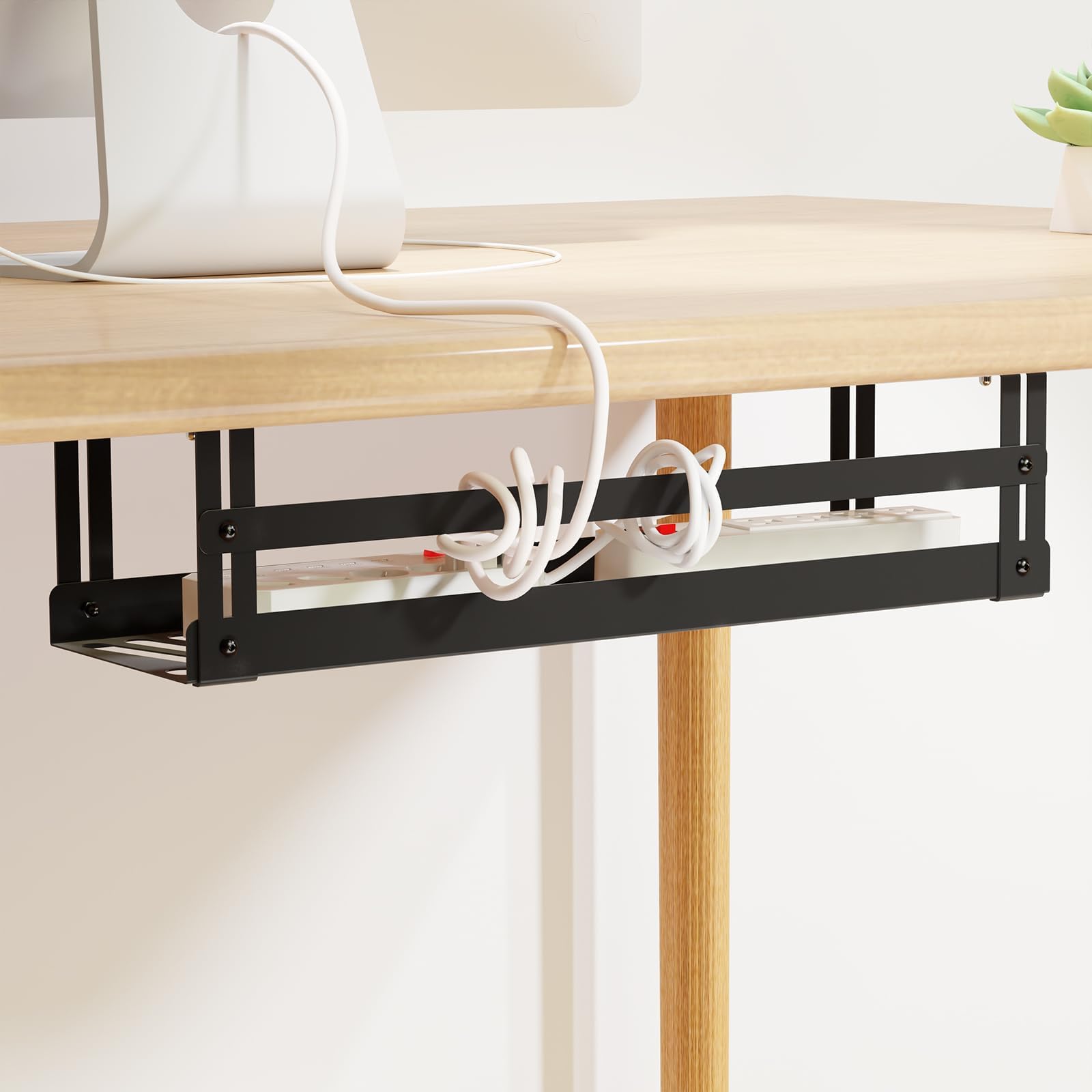 Amazon.com: PAVSTINE Under Desk Cable Management Tray, 17 in Metal ...