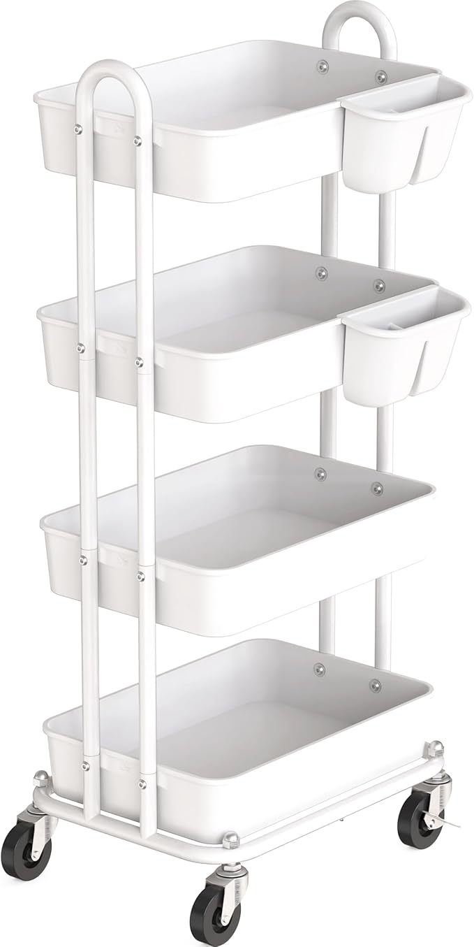 Amazon.com: Simple Houseware 4-Tier Multifunctional Rolling Utility ...