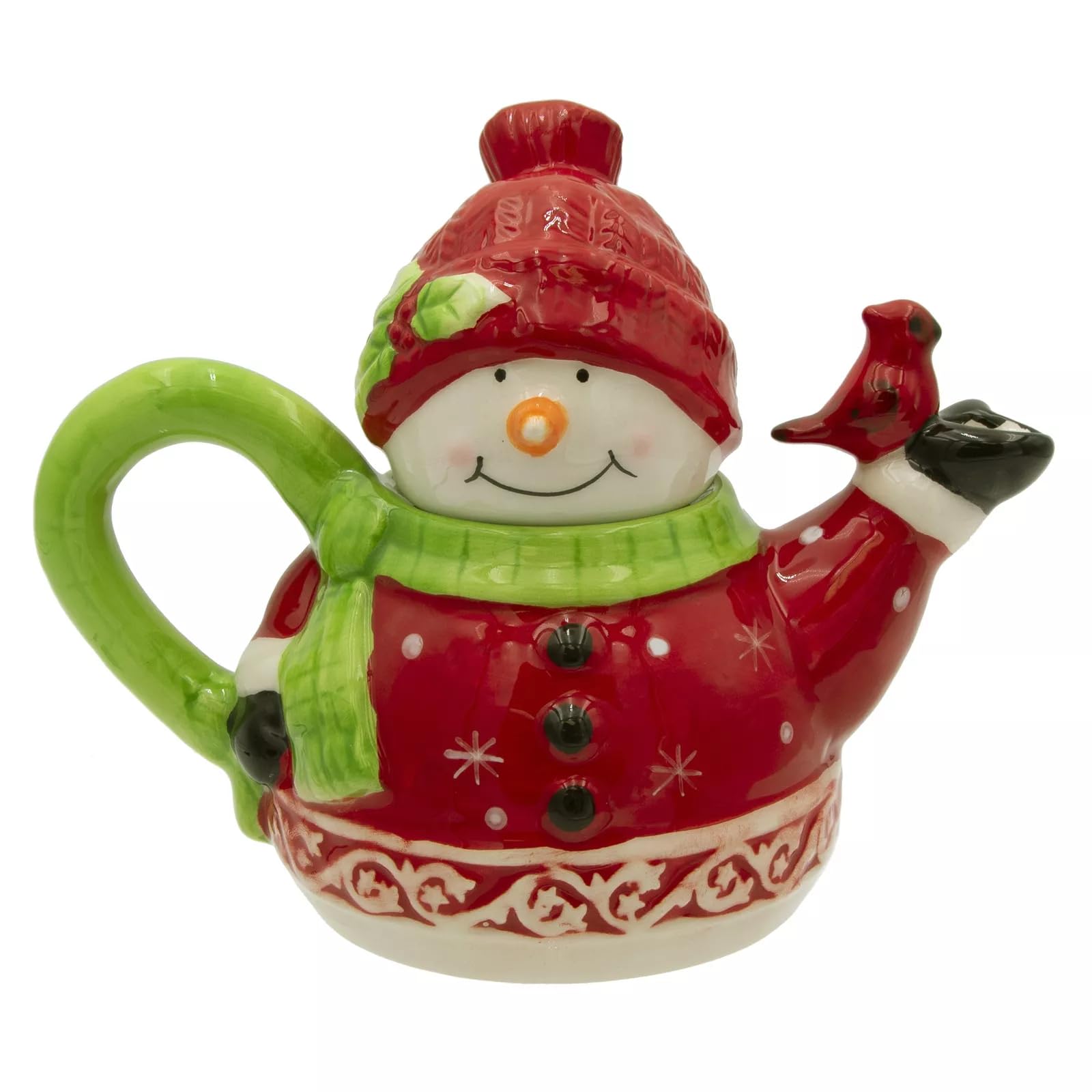 Amazon.com | Ceramic Snowman Shaped 16oz Teapot: Teapots