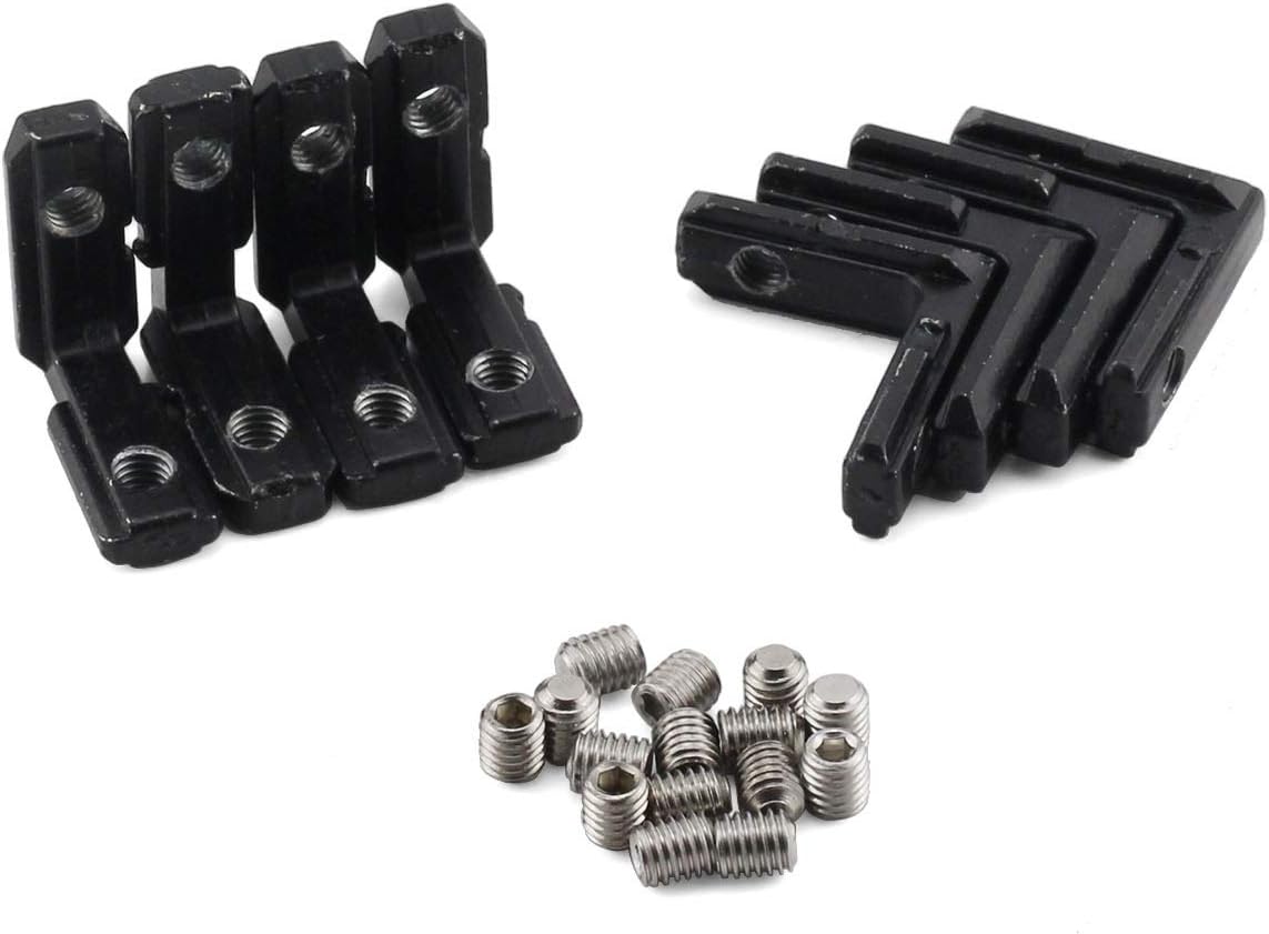 8-Pack Black T Slot Corner Bracket with Screws - Nepal | Ubuy