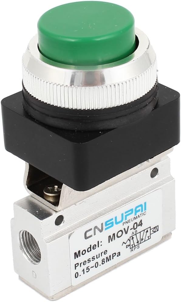 MOV-04 Push Button Momentary Air Pneumatic Mechanical Valve 1/8PT ...
