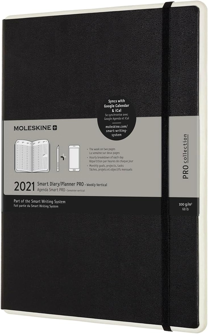 Amazon.com : Moleskine 12 Month 2021 Smart Weekly Planner, Hard Cover ...