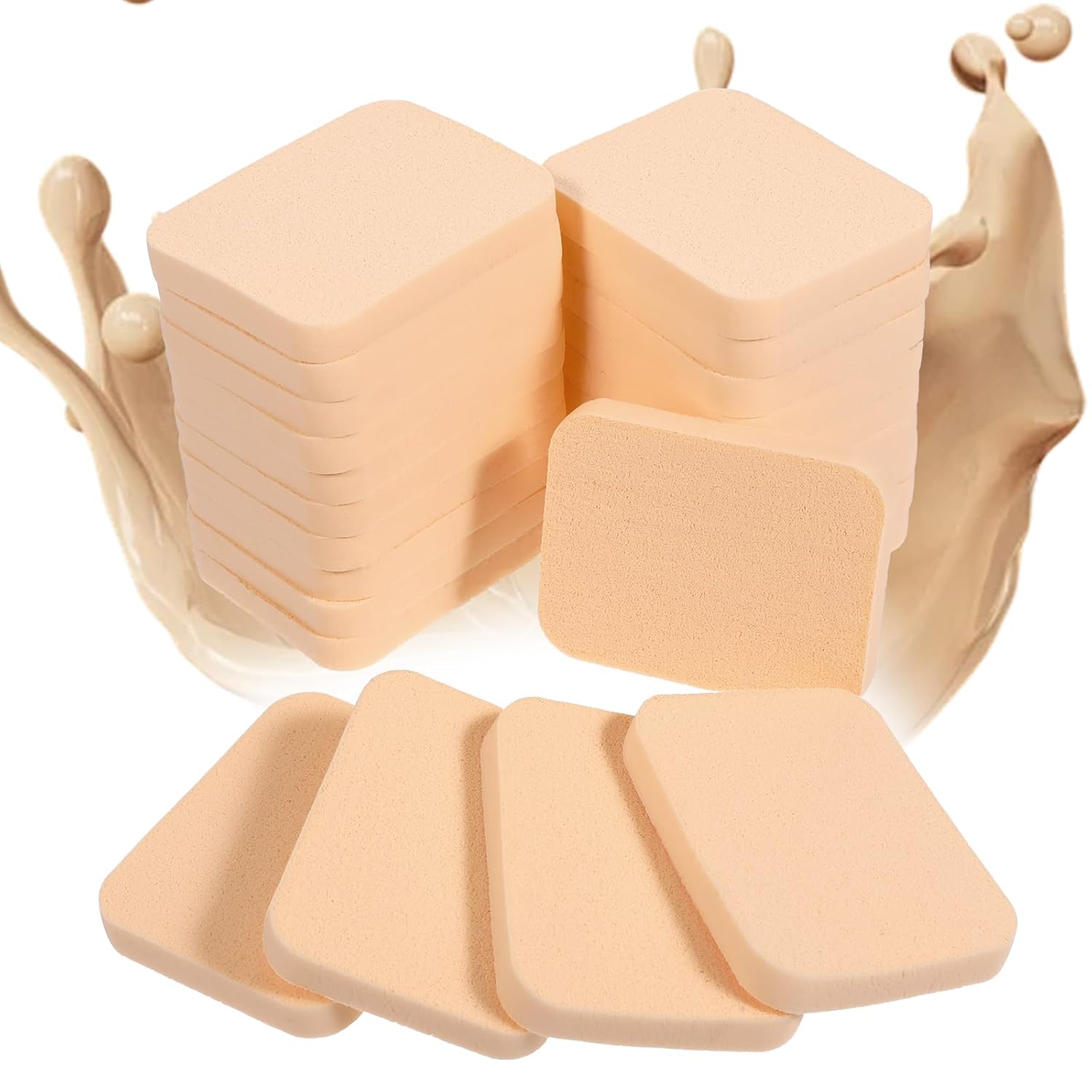 Amazon.com : 25 Pcs Makeup Sponge Square Make Up Face Soft Sponge ...