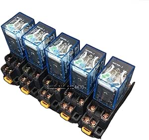 Amazon.com: GATSUN Relay 5sets MY2NJ HH52P DC 12V 24V 110V 220V AC Coil Power Relay ...