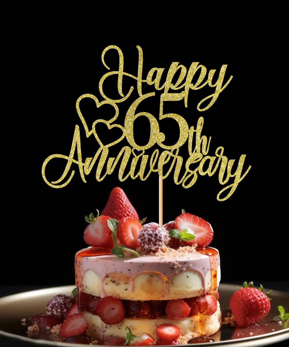 50th Anniversary Cake Toppers 65th Wedding Anniversary Cake Topper ...