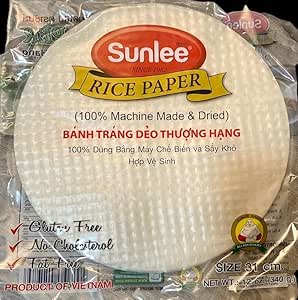 Amazon.com: Sunlee Fresh Spring Roll Rice Paper Wrappers, Rice Paper ...