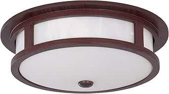 American Fluorescent RZF313RWEC Rosetta Flushmount Ceiling Light, Satin ...