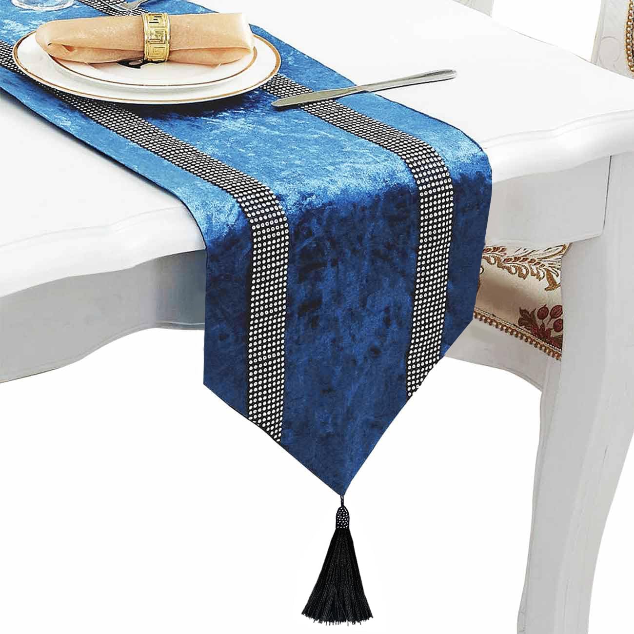 Amazon.com: Jiino Light Blue Runners for Dining Table Dresser Runner ...