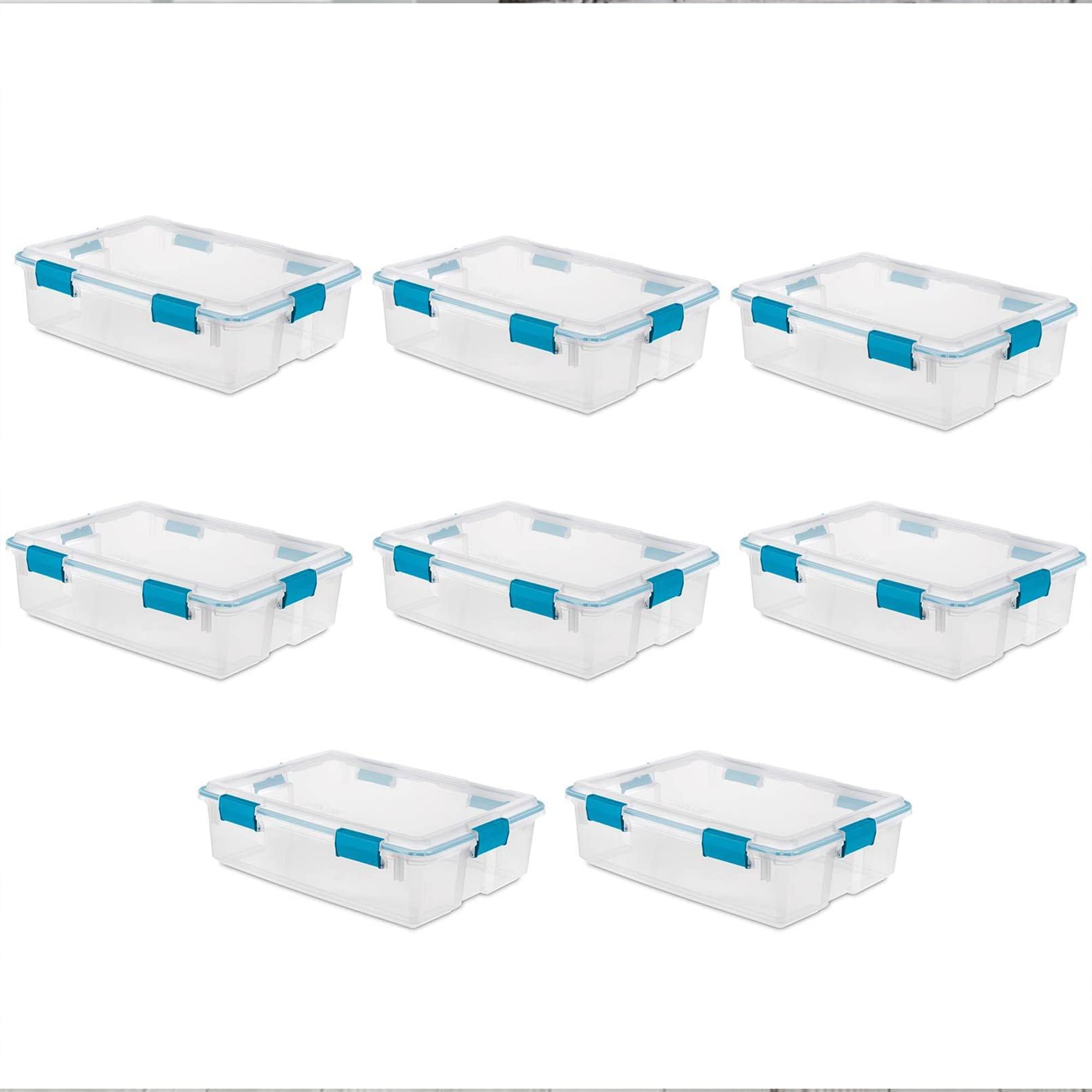 Amazon.com - Sterilite 20 Qt Gasket Box, Stackable Storage Bin with ...