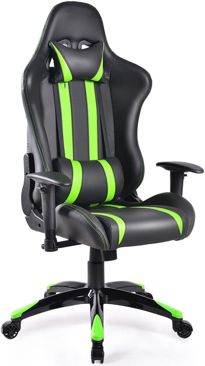 Amazon.com: Giantex Gaming Chair Racing Style High Back PU Leather ...