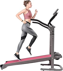 Amazon.com : Pink Folding Incline Treadmill with LED Monitor,Non ...