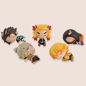 Amazon.com: 5 Pieces Cute Anime Action Figure Set,Cartoon Doll Statue ...