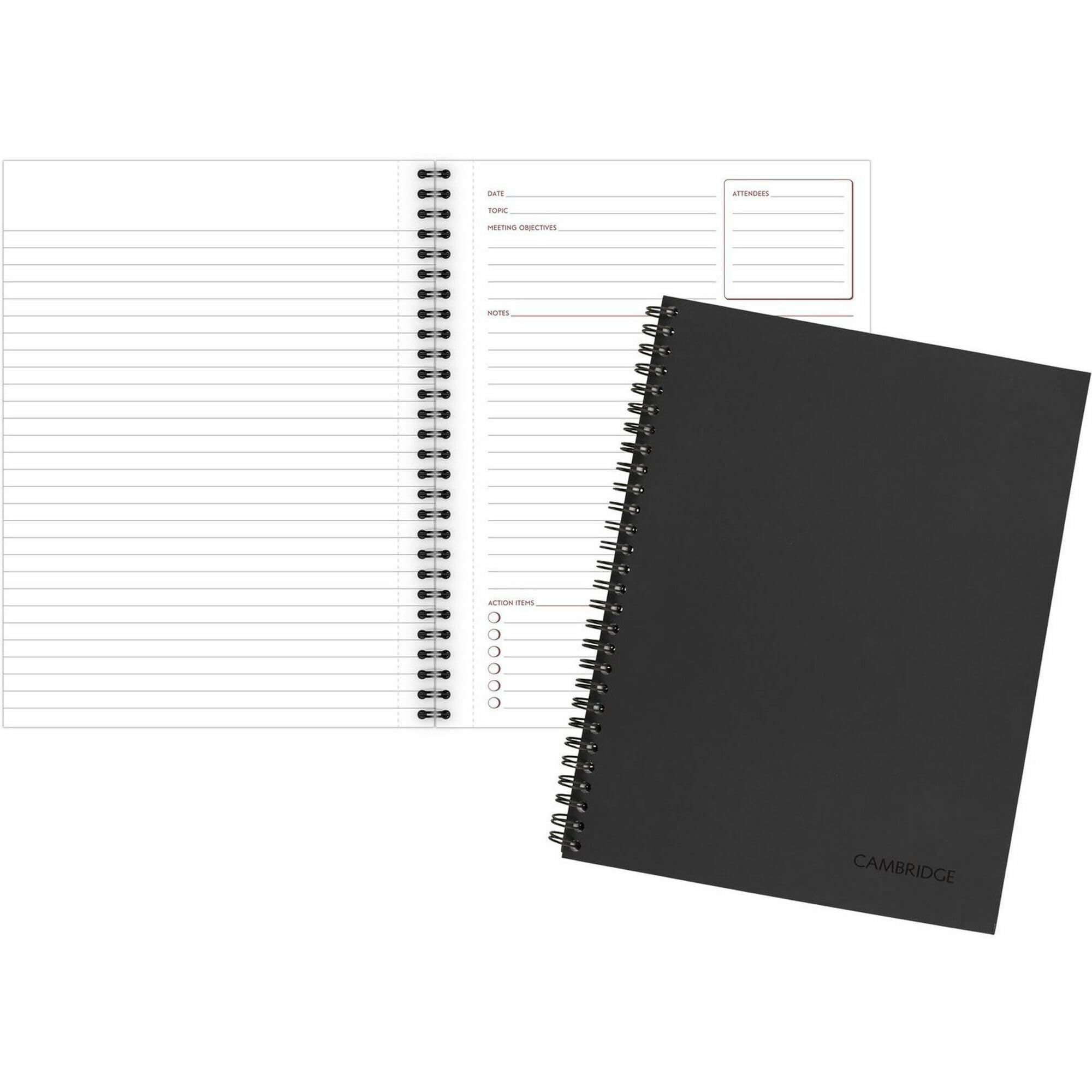 Cambridge Notebook, Business Notebook, 6-5/8" x 9-1/2”, 80 Sheets ...
