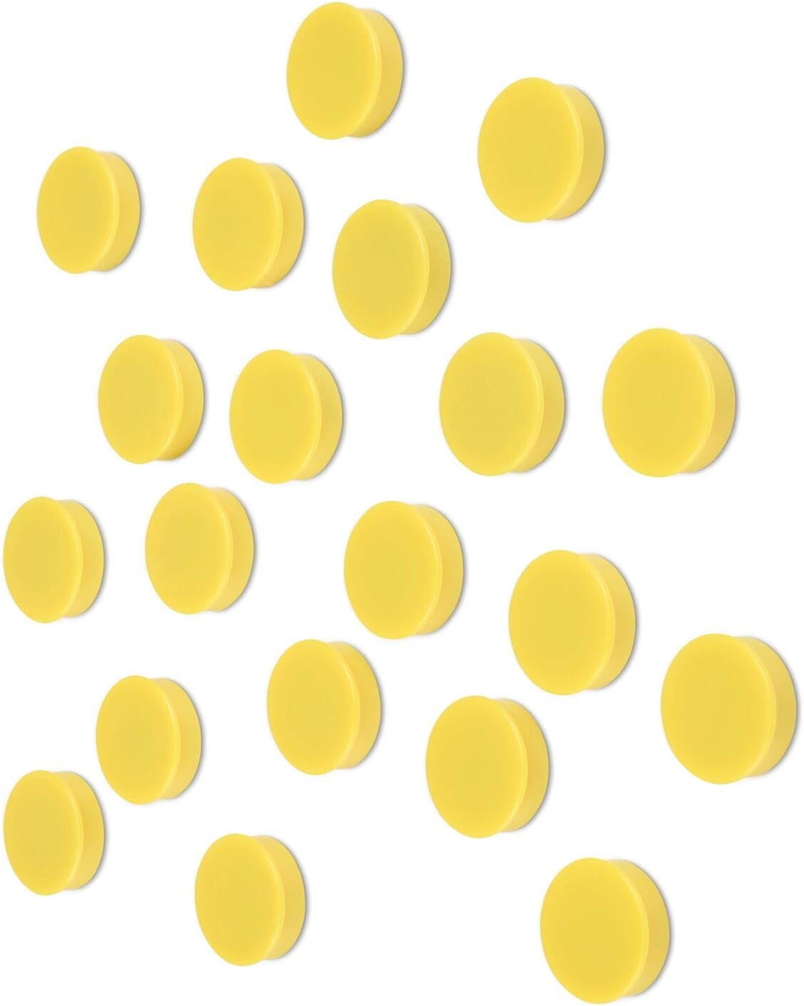 Scribble 25mm Yellow Office Magnets (20 Pack), Colourful Round ...