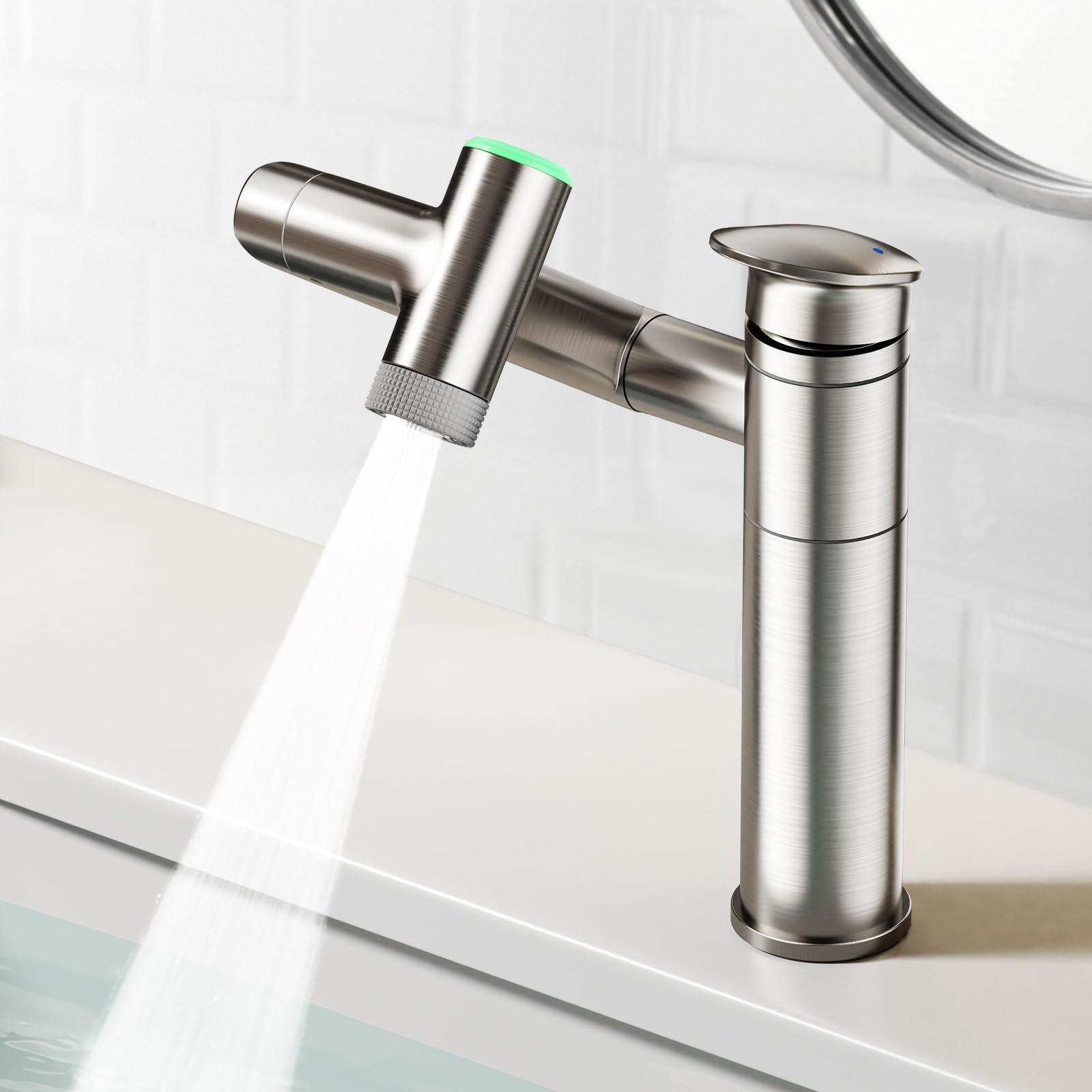 HEROBAI Modern Bathroom Faucet 1 Hole with Temperature Display ...