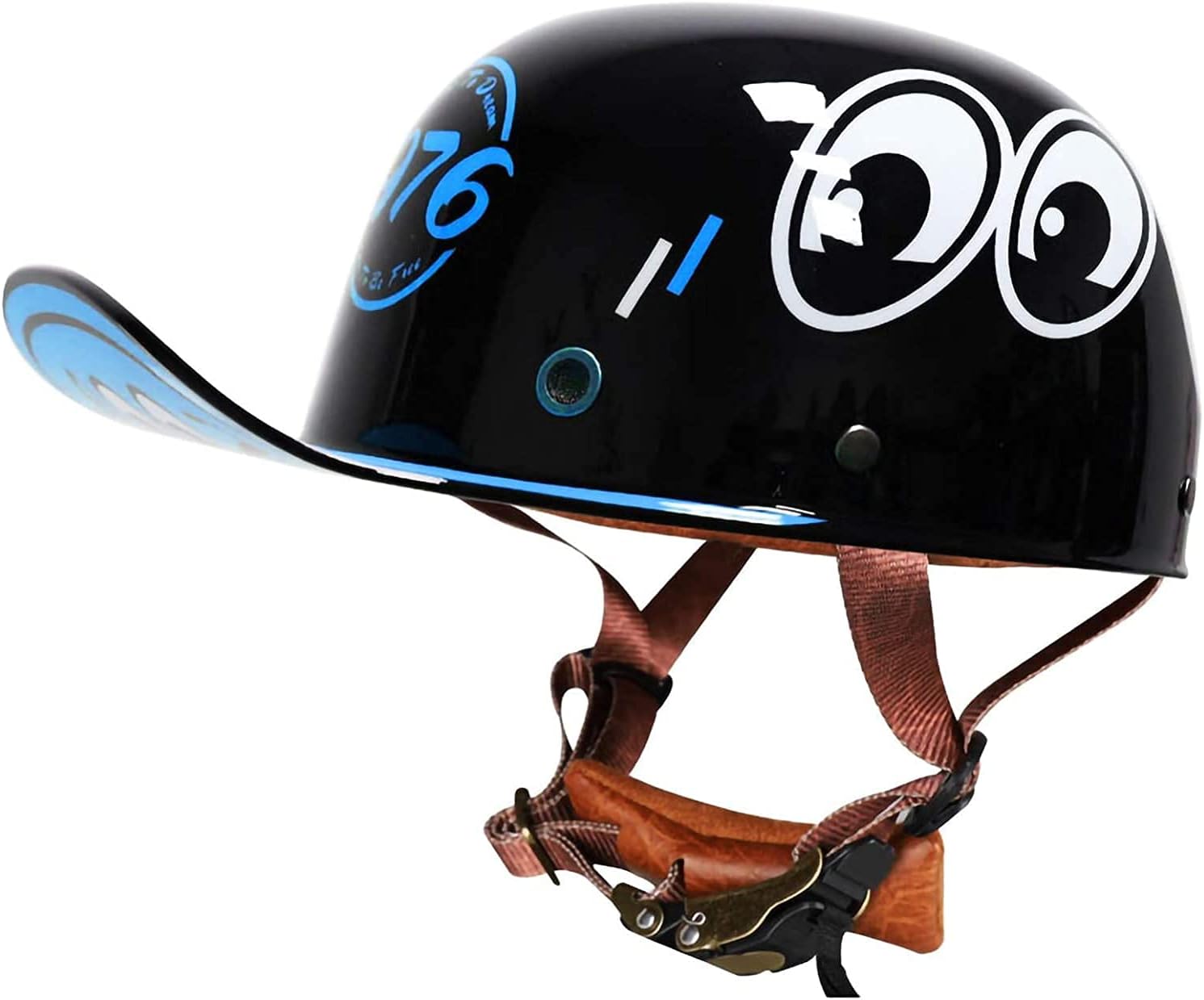 Amazon.com: CFZWJ Retro Motorcycle Helmet DOT Certified Skull Cap ...