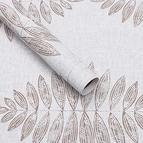 Guvana Brick Wallpaper Brown and Grey Leaf Peel and Stick Wallpaper ...