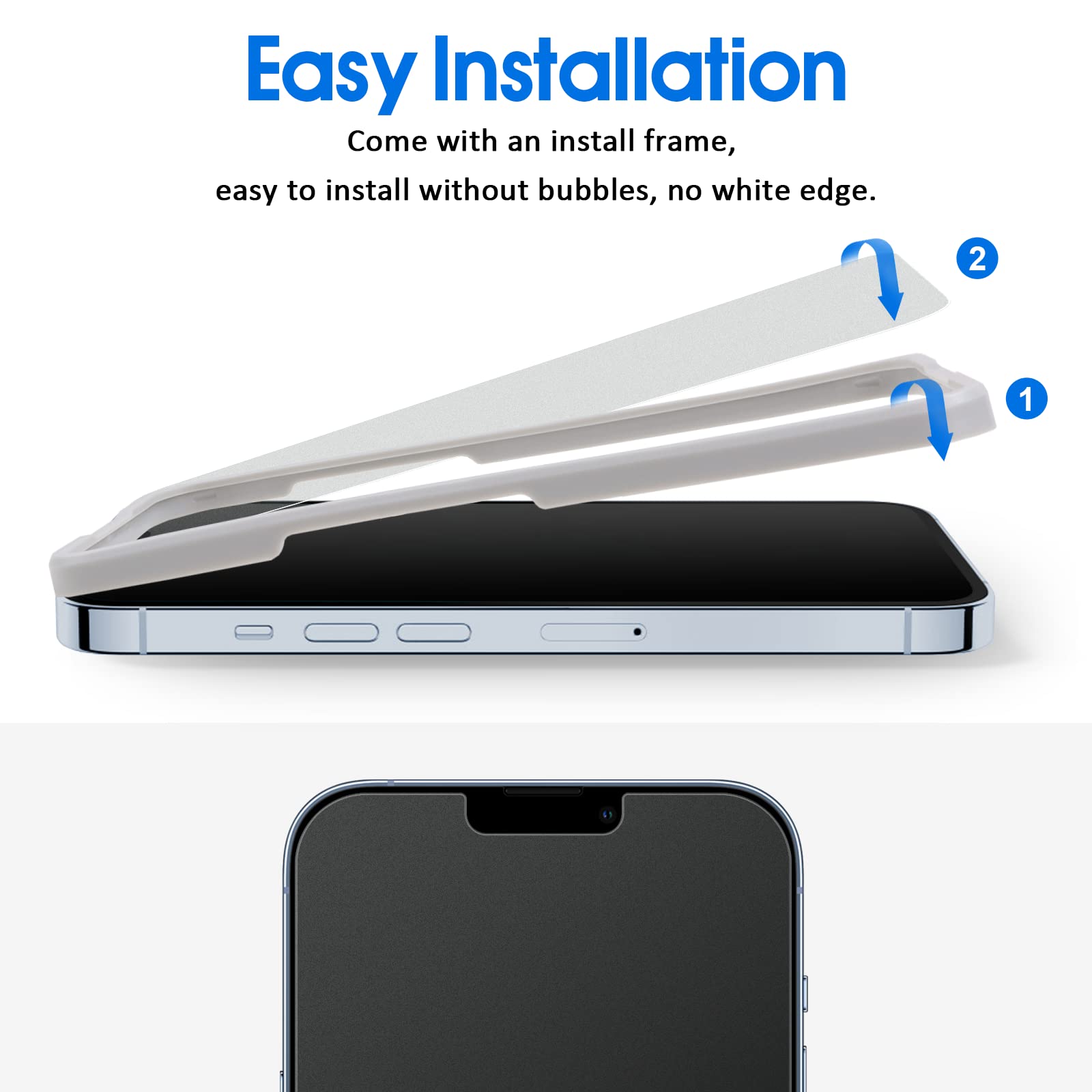 Snapklik.com : 2 Pack Matte Glass Screen Protector Compatible For ...