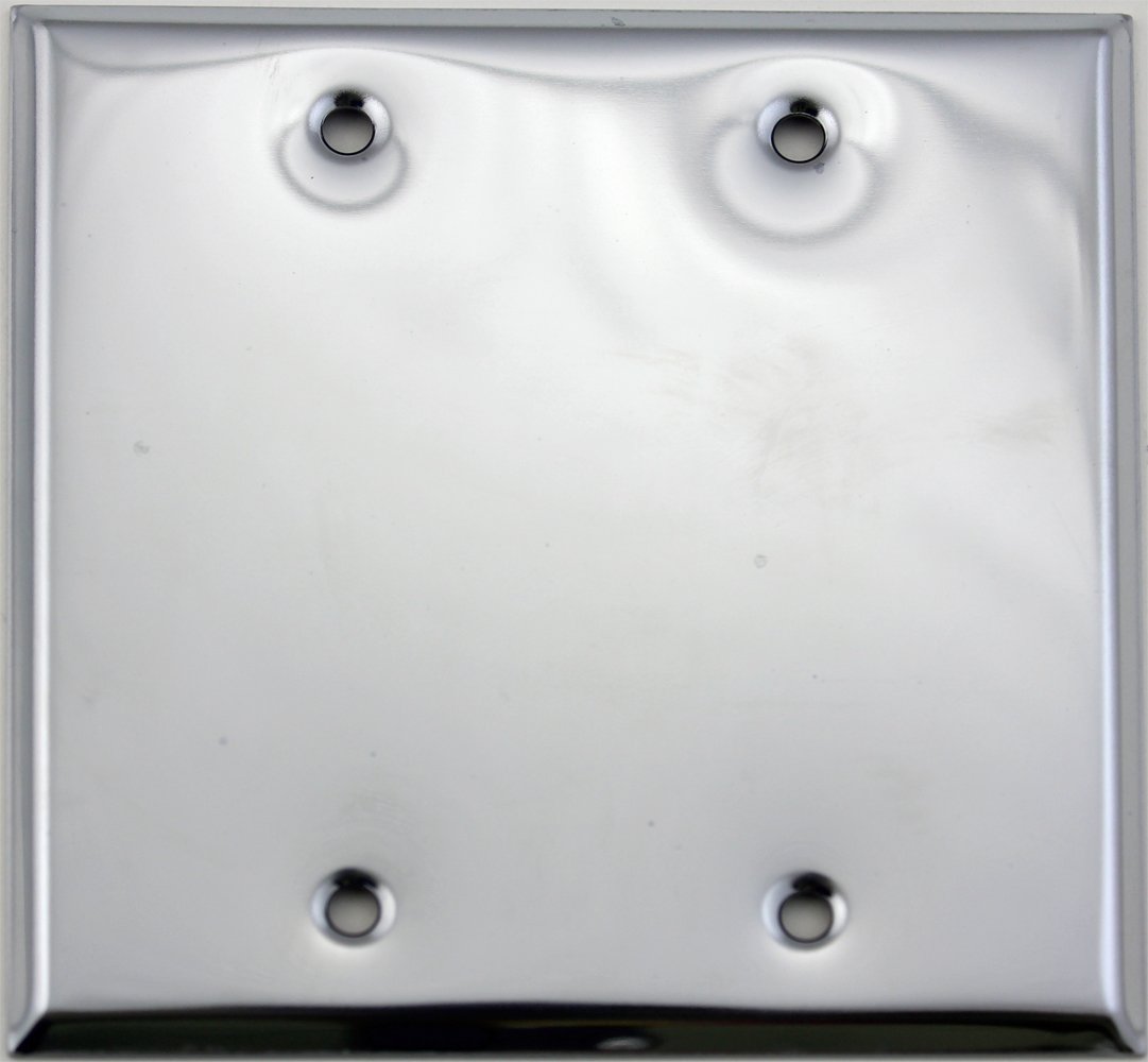 Stainless Steel 2 Gang Wall Plate - Two 2 Blanks - Amazon.com
