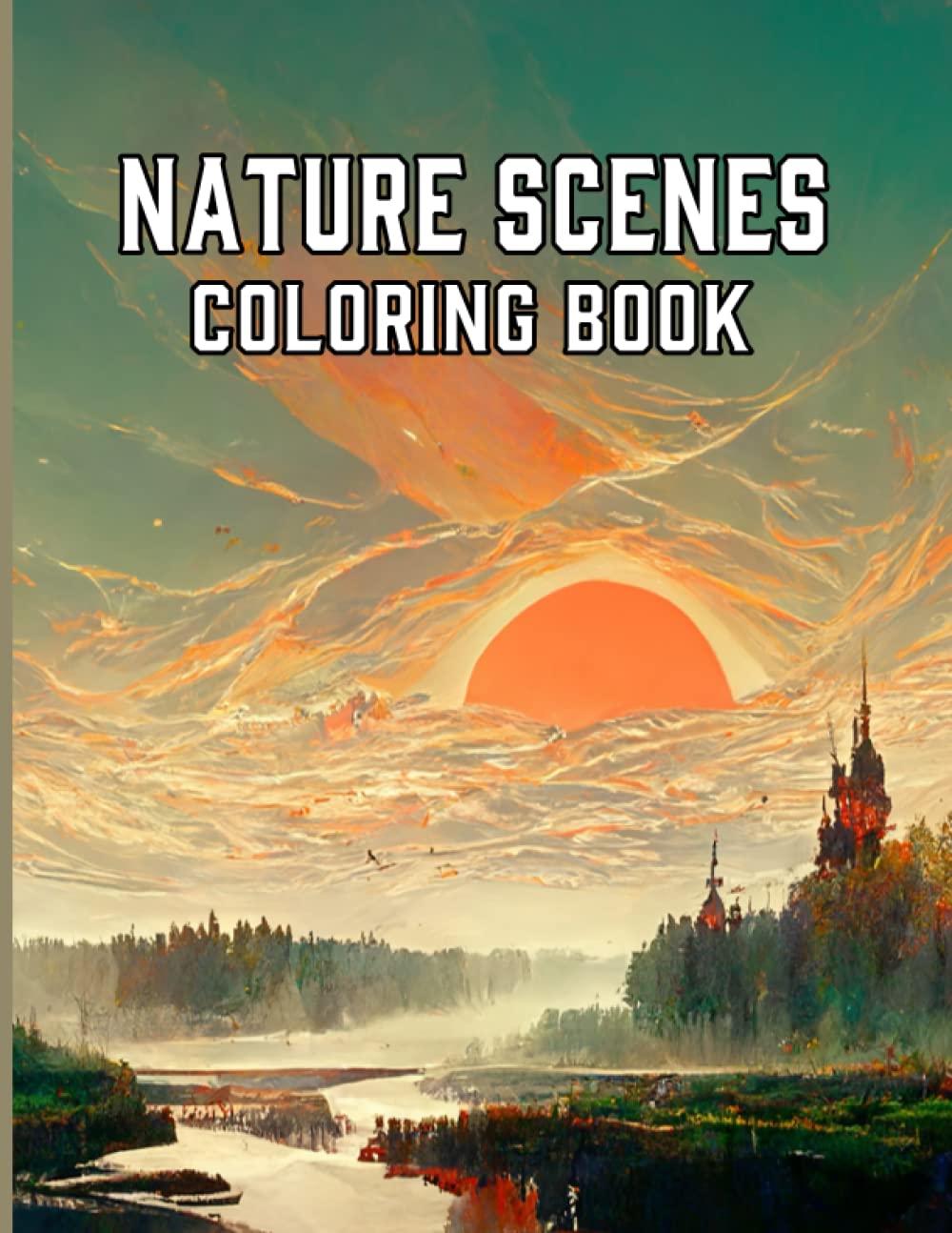Amazon.com: Nature Scenes Coloring Book: Natural coloring book for ...