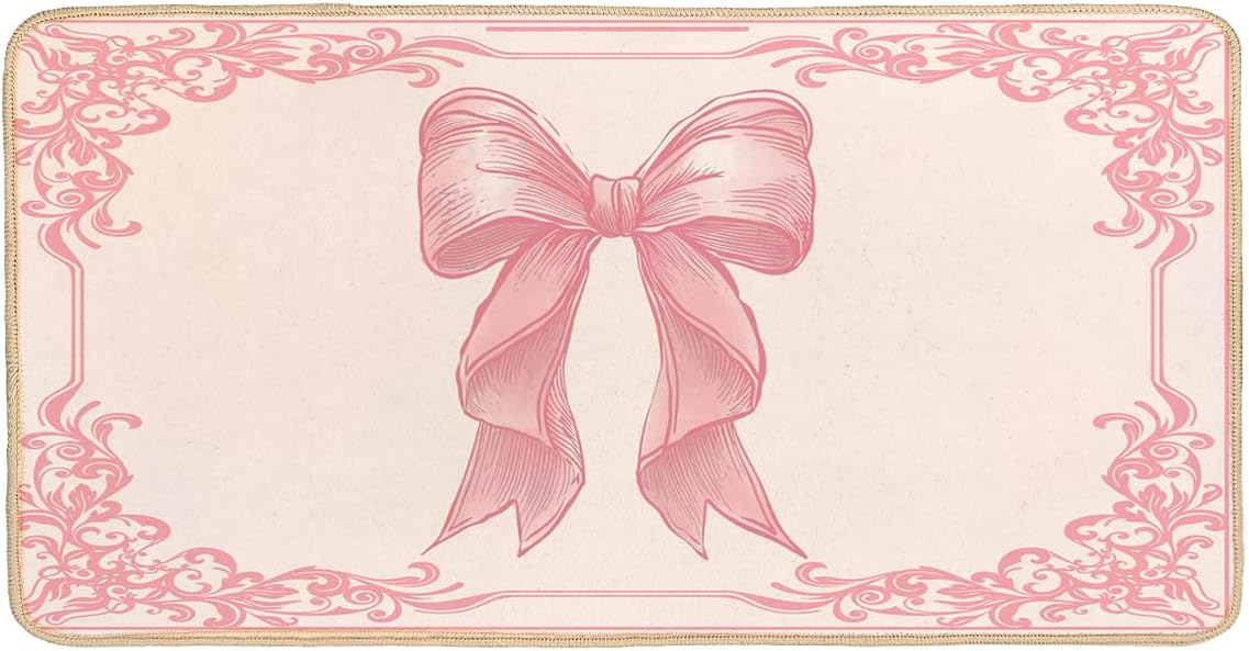 Amazon.com: Bnwepo Coquette Pink Bow Door Mat, Coquette Room Decor Door ...