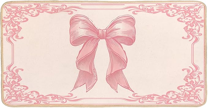 Amazon.com: Bnwepo Coquette Pink Bow Door Mat, Coquette Room Decor Door ...