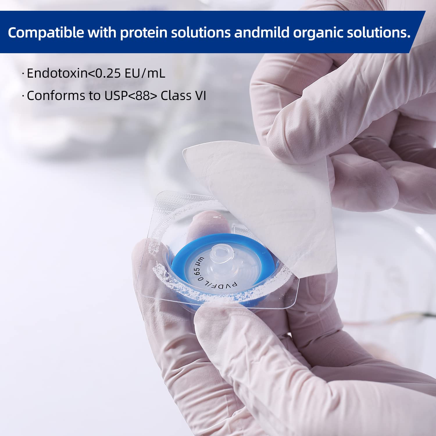 Snapklik.com : 10pcs Syringe Filter PVDF Hydrophilic Filtration Sterile ...