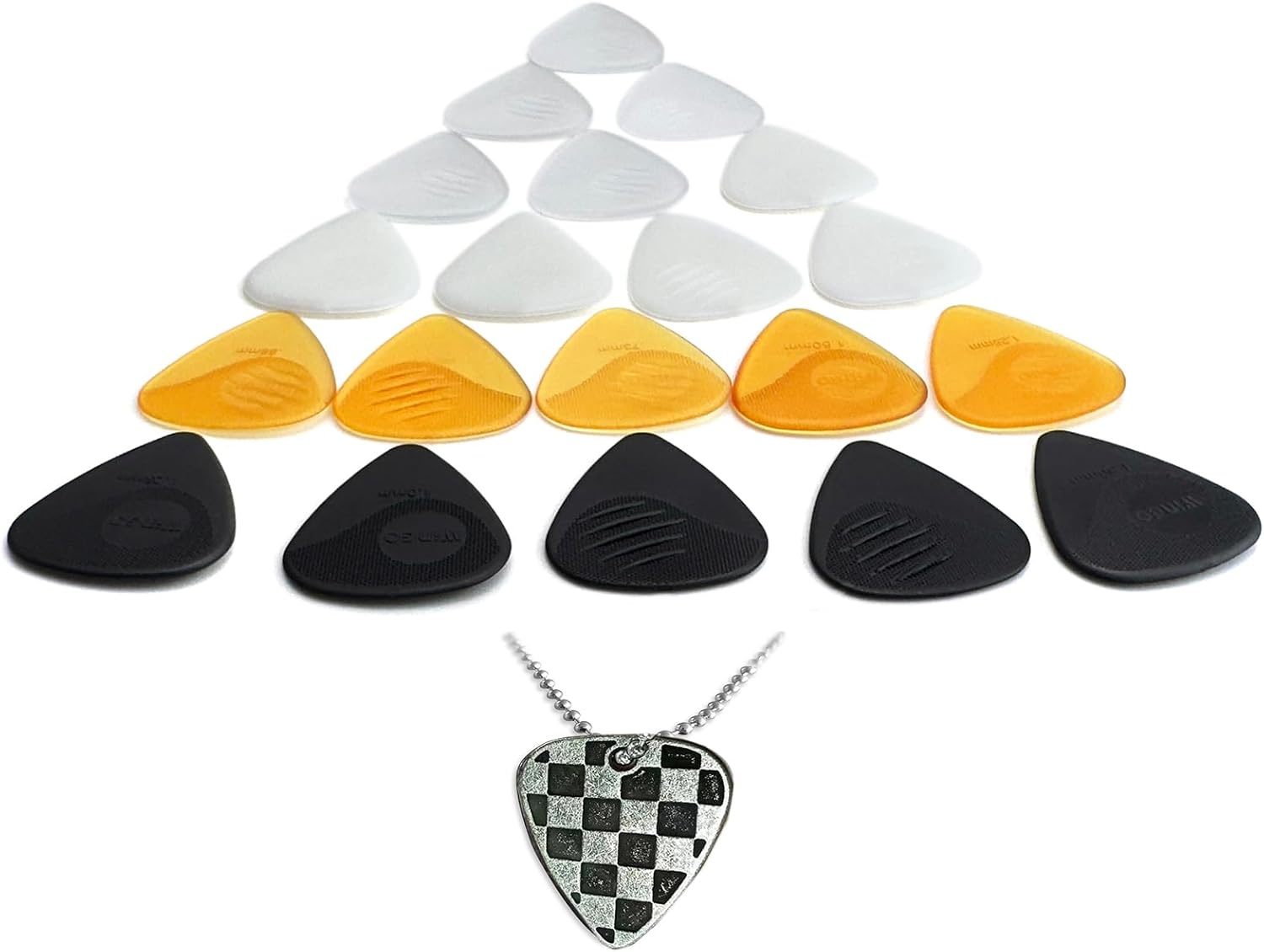 Amazon.com: WINGO Guitar Picks with Grip Stamped 20 Pack, Non Slip ...