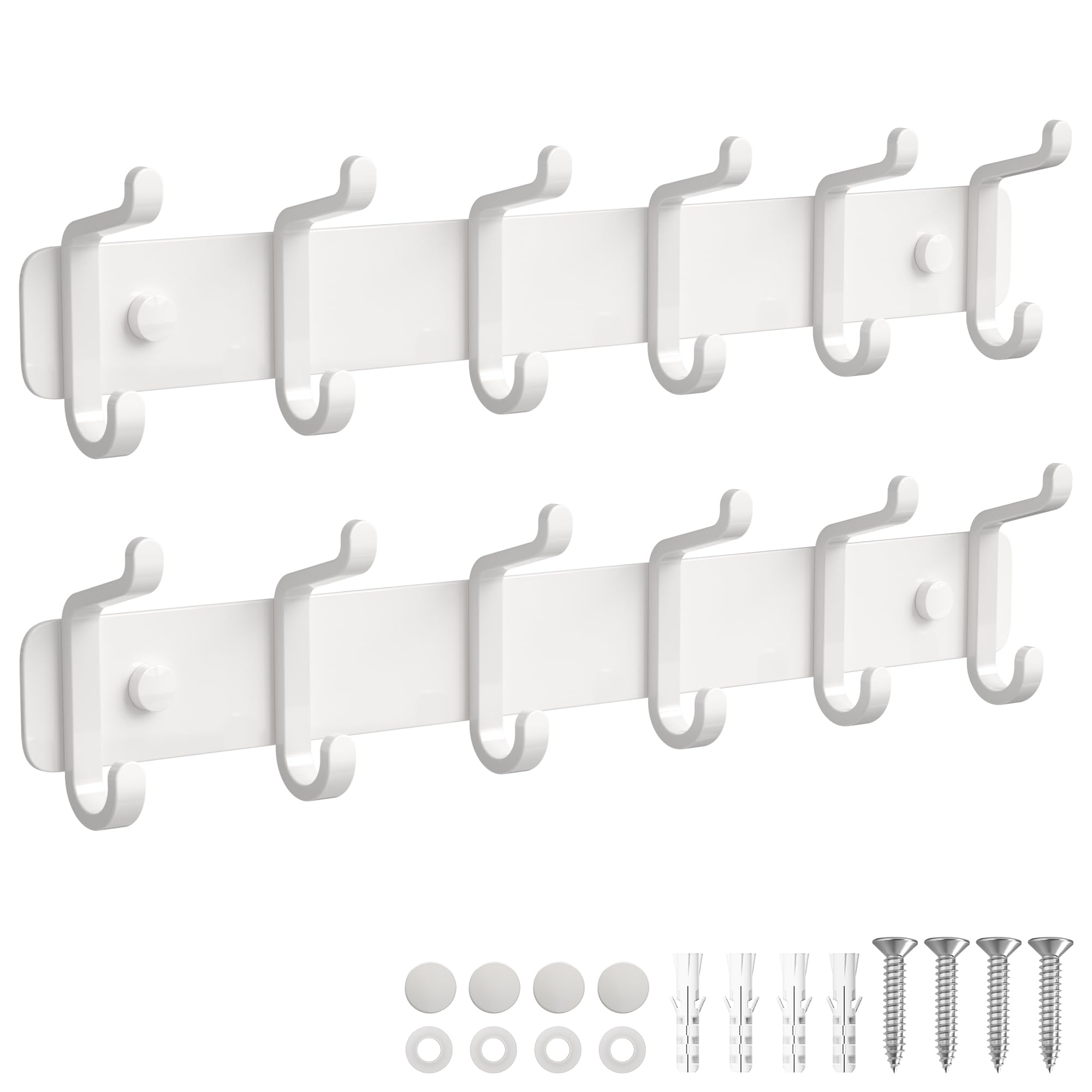 Amazon.com: pickpiff Coat Hook Wall Mount: White Heavy Duty Metal Hook ...