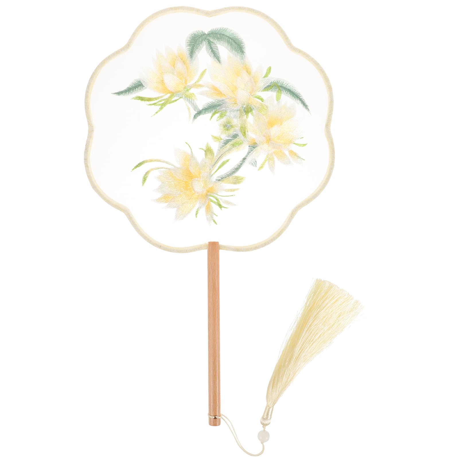 Amazon.com: GALPADA Eight Petal Court Fan Hand Fan Chinese Ancient ...