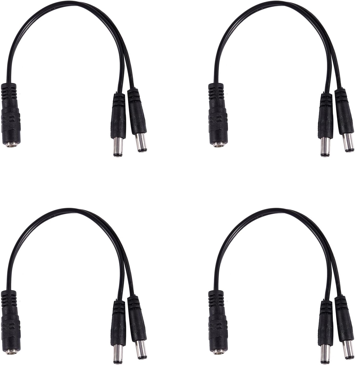 Amazon.com: Dytebeply 4 Pcs 5.5X2.1mm 1 to 2 M/F DC Power Splitter ...