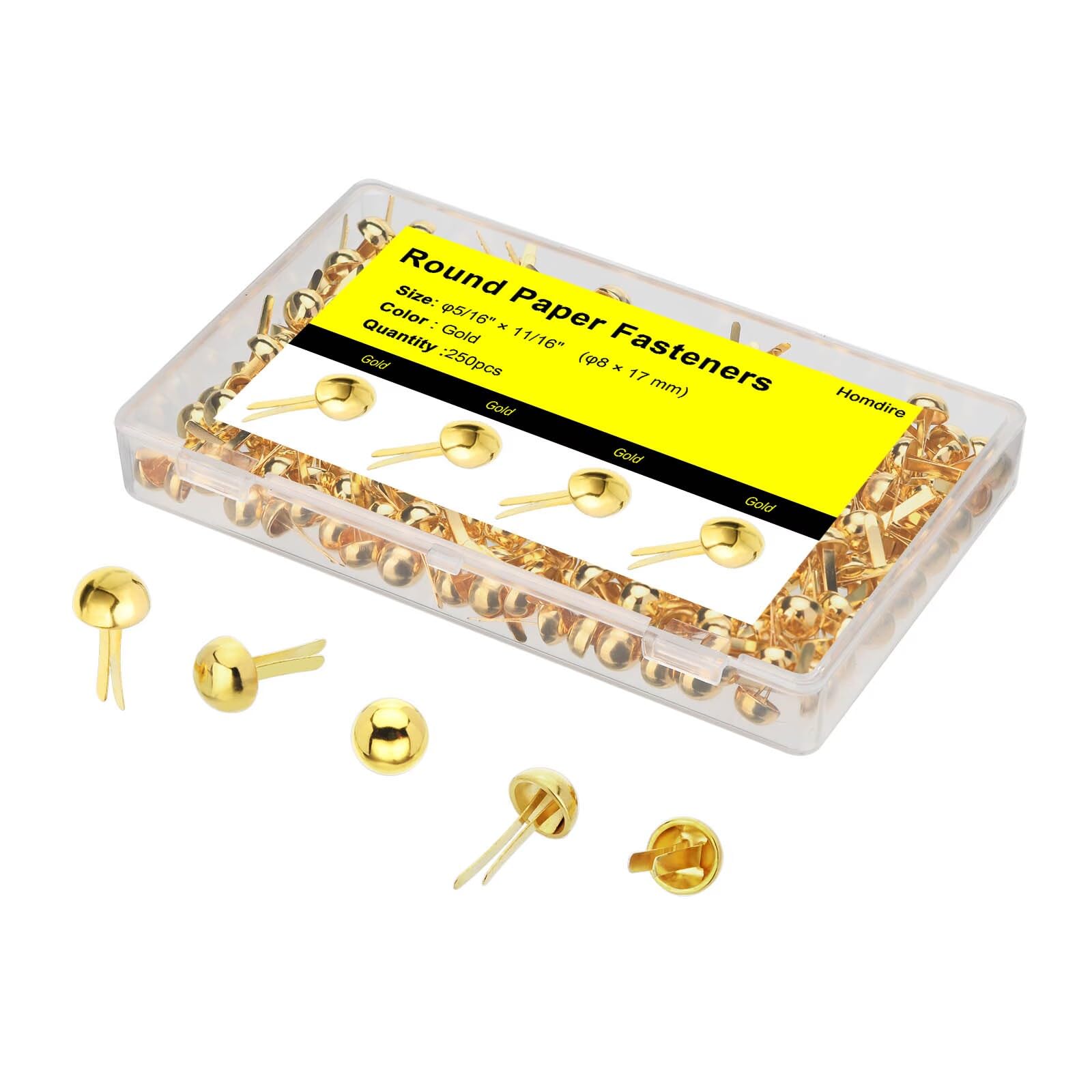 Amazon.com: Paper Fasteners for Crafts, 250pcs Brad Fasteners, 8x17mm ...