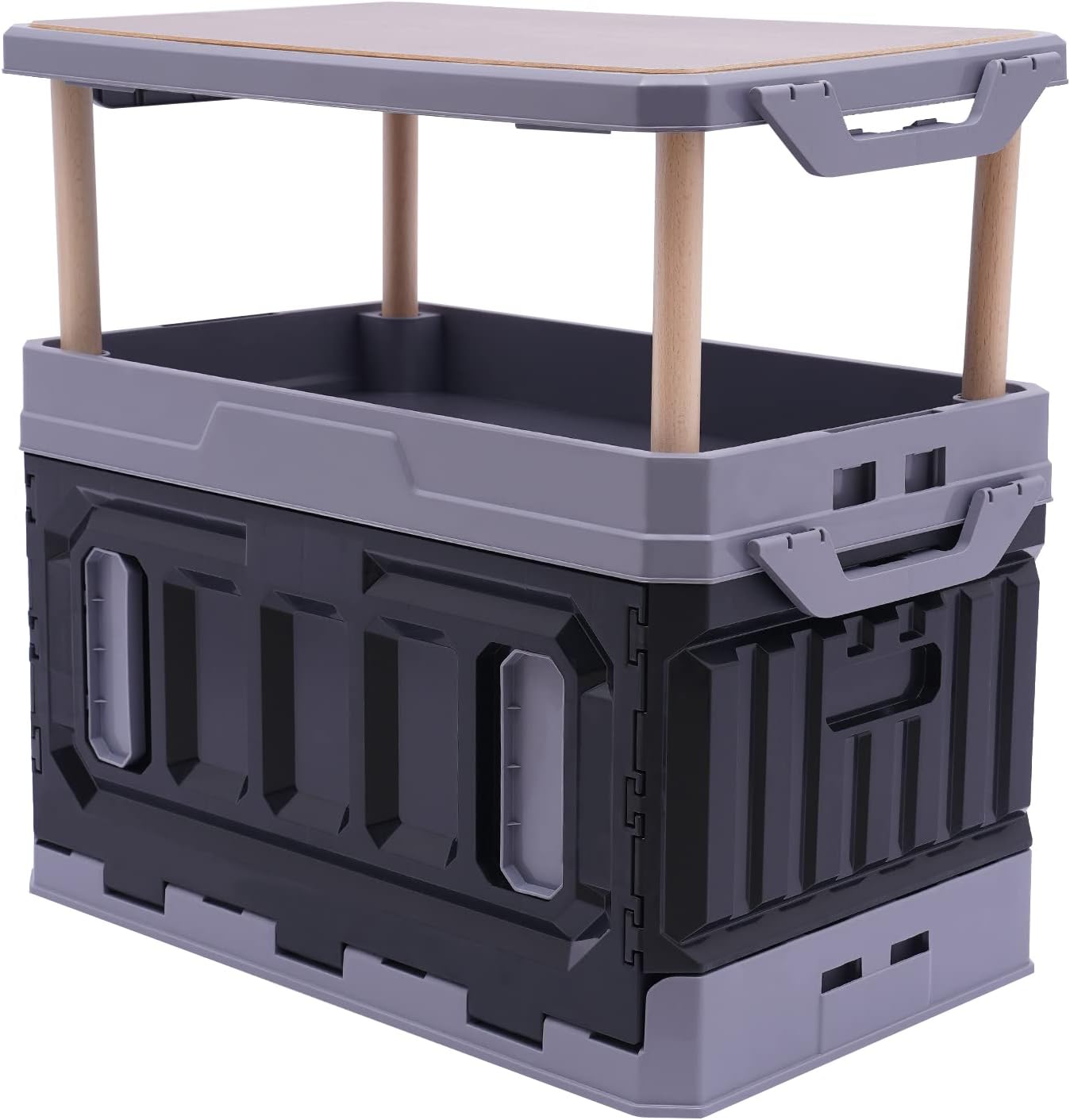 Amazon.com - RustyVioum Storage Box, 3 Layers Raised 95 L Folding Table ...