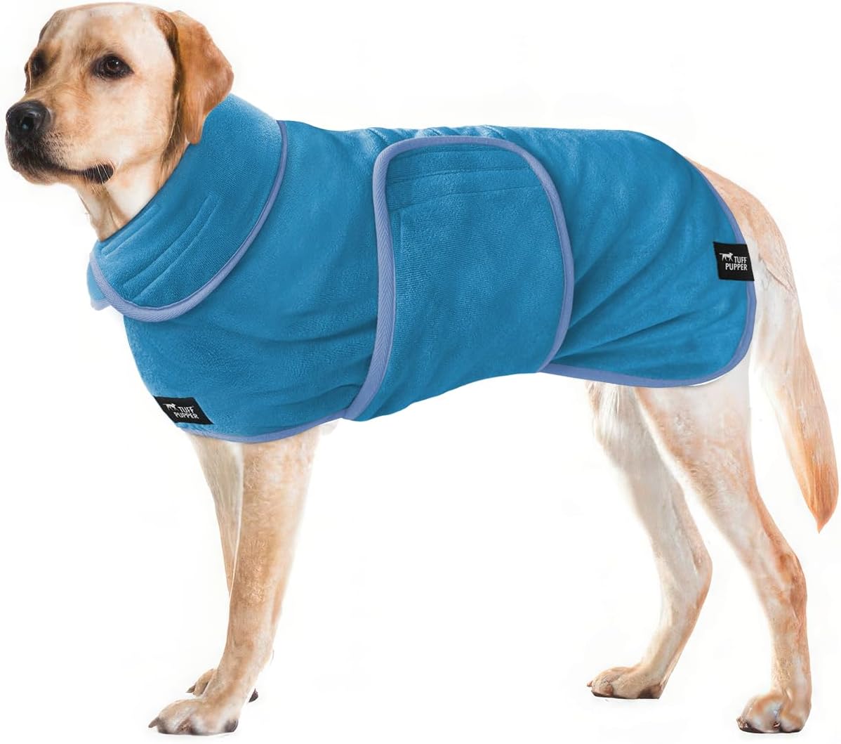 Amazon.com: Tuff Pupper Fast Drying Dog Bath Robe | 800 GSM Plush Dog ...