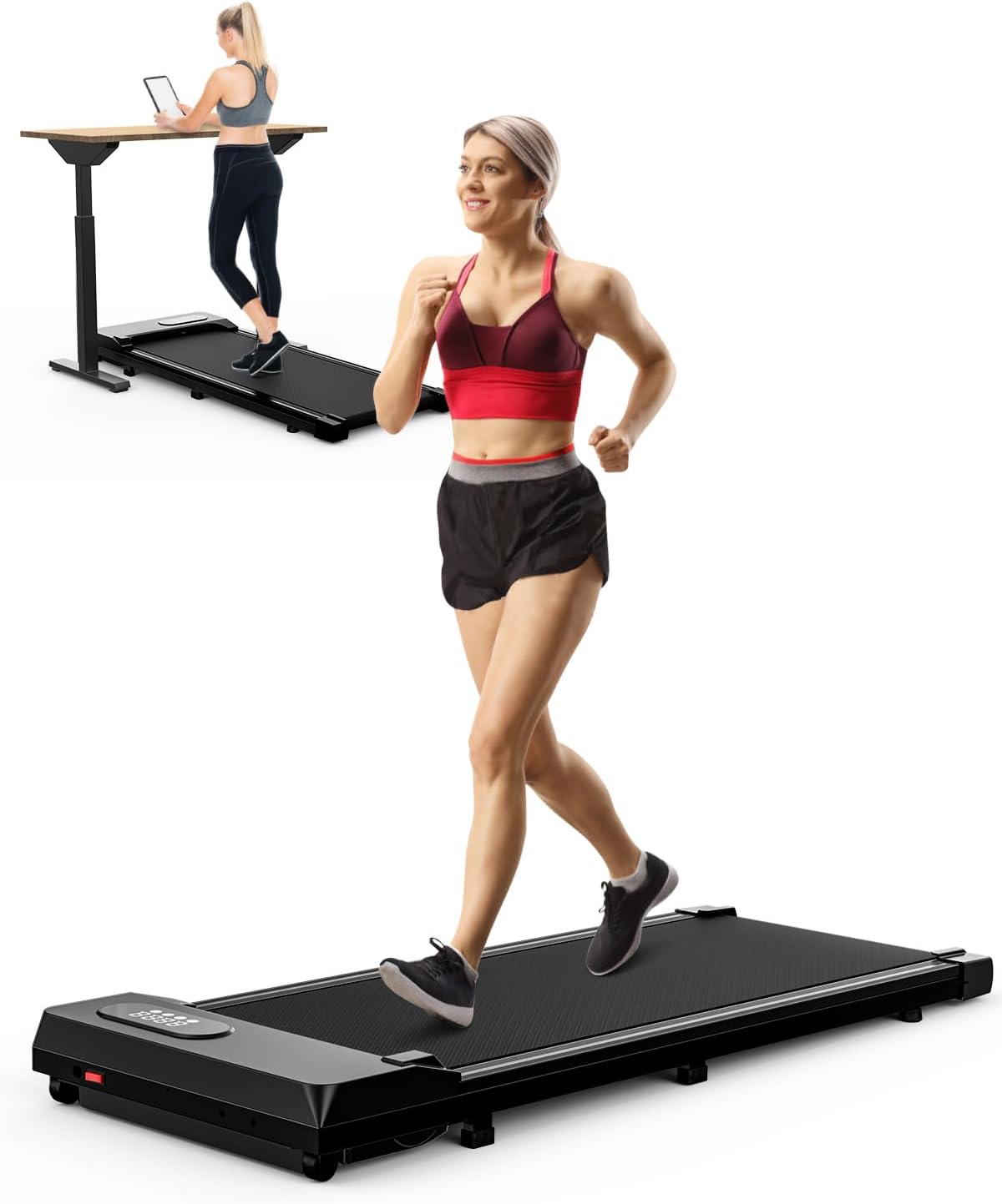 Dskeuzeew Walking Pad, 3 in 1 Treadmills for Home Office, 2.5HP Under ...