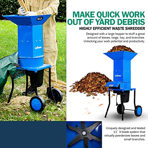 Reviews for Landworks Leaf Mulcher Shredder Electric Green and Waste ...