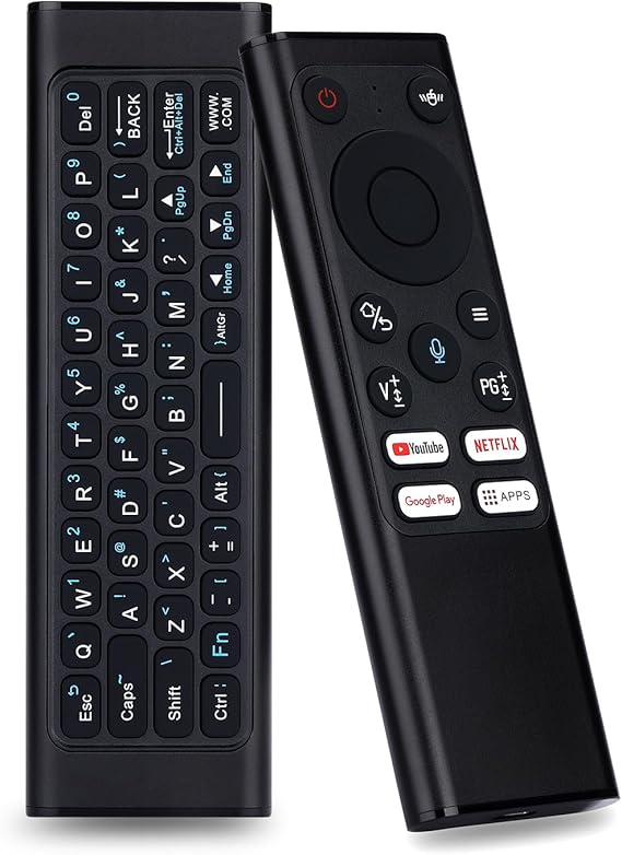 KASTWAVE Universal TV Remote Mini Keyboard Wireless Combo with Voice ...