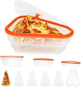 Amazon.com: Pizza Storage Container - Expandable Pizza container with 6 ...