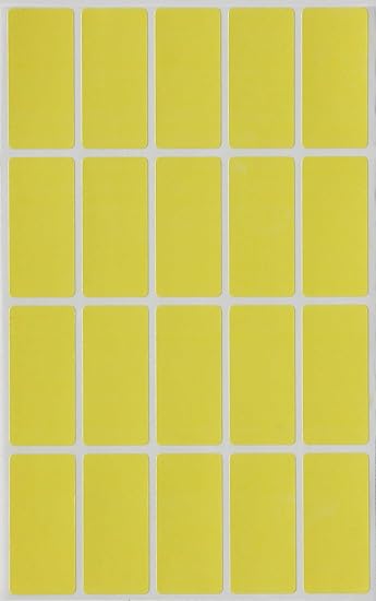 Amazon.com : Royal Green Yellow Rectangle Sticker 1.57inch x 0.75 inch ...
