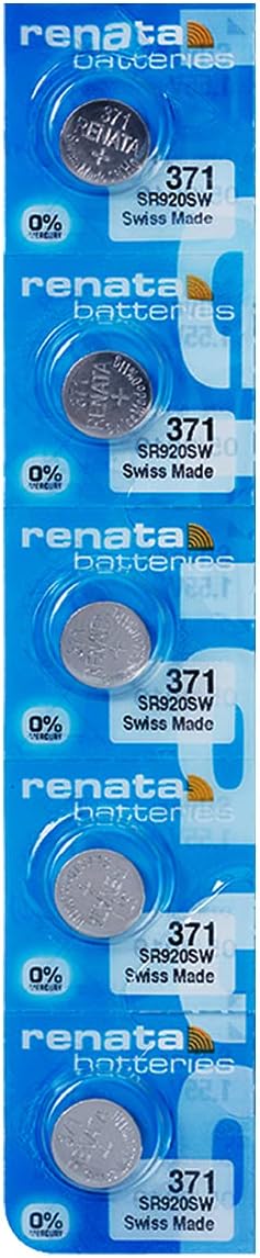 Amazon.com: Renata 371 Watch Battery SR920SW - Strip of 5 Batteries ...