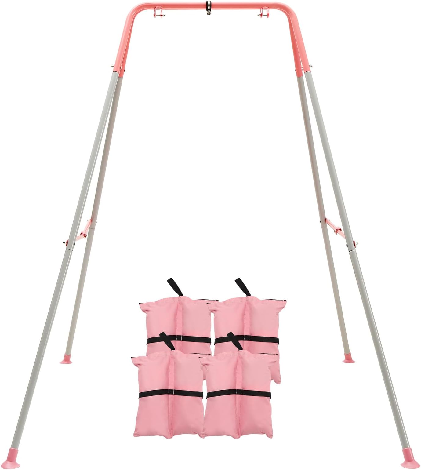 Amazon.com: FUNLIO Foldable Swing Stand for Kids with 4 Sandbags, Heavy ...
