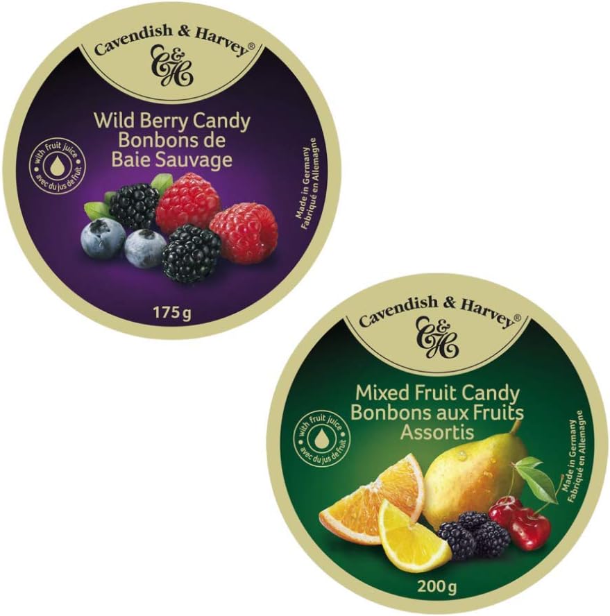 Cavendish & Harvey 2 Pack Variety Candy: Wild Berry - 175g (1 Pack) and ...