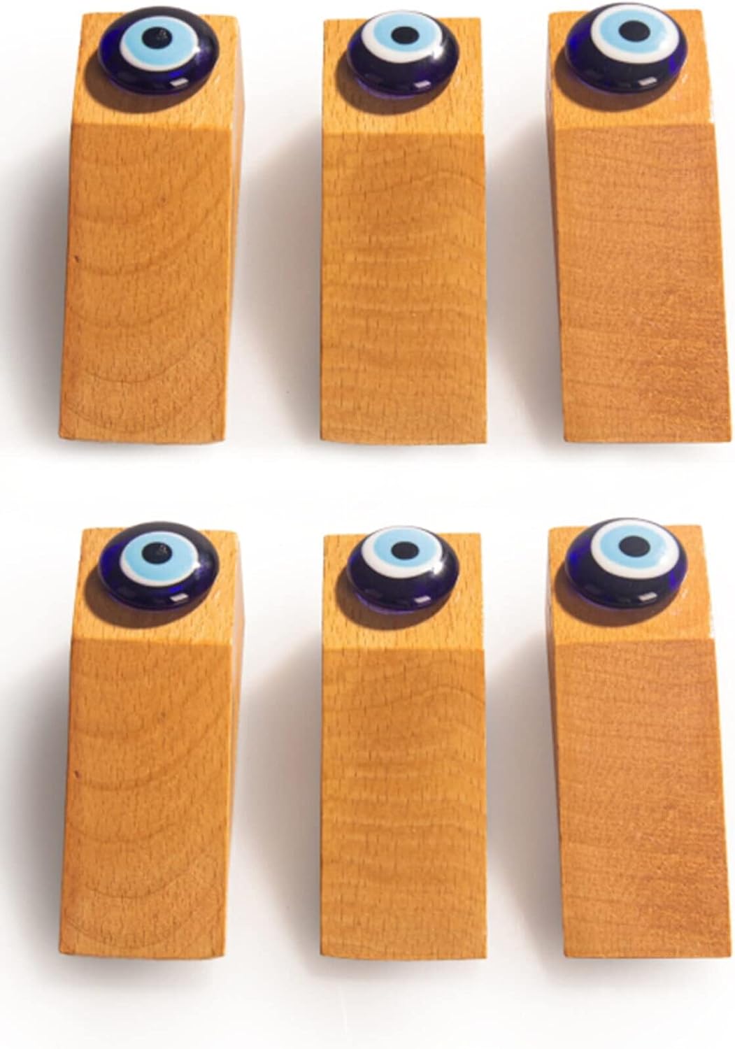 Lot de 3 butées de porte à sol, en bois de bambou, serrure porte en ...