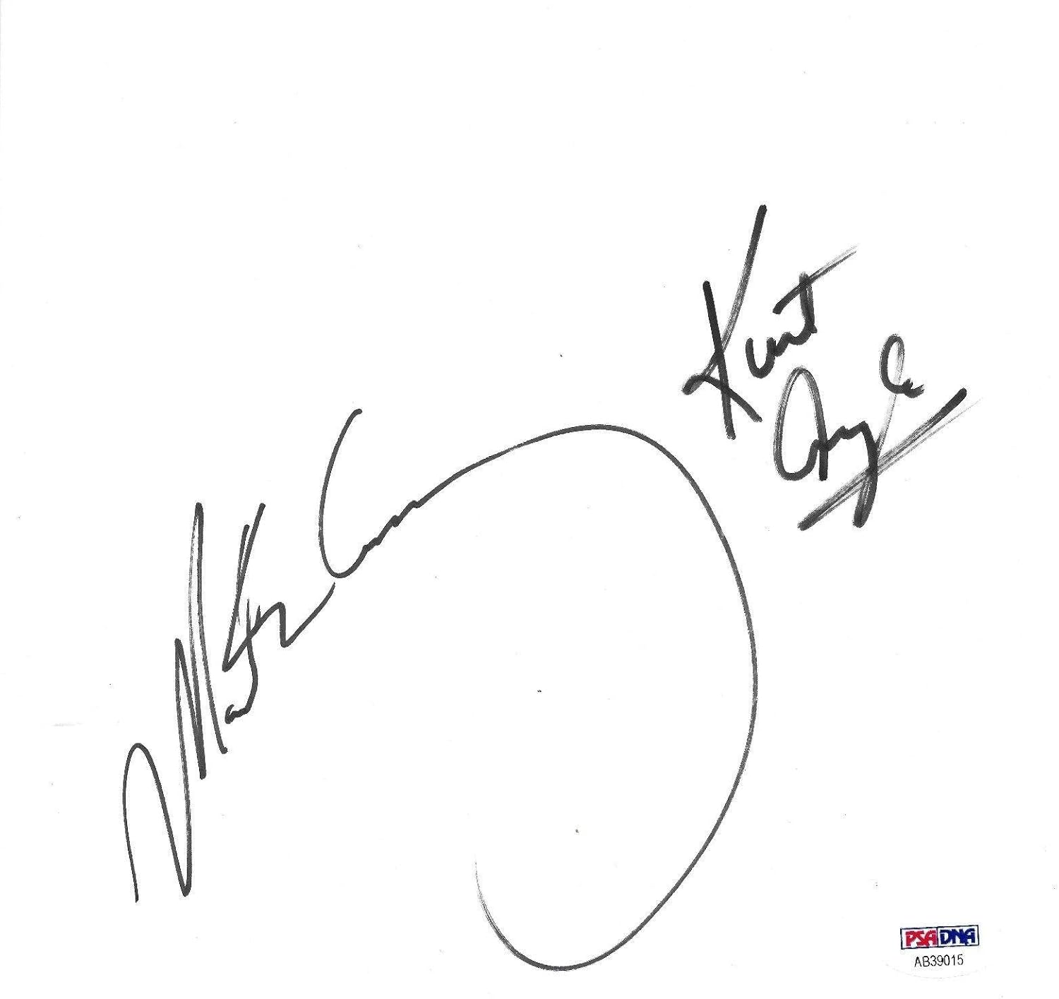 Mark Henry Kurt Angle Signed WWE 8x8.5 Cut Paper PSA/DNA COA Wrestling ...