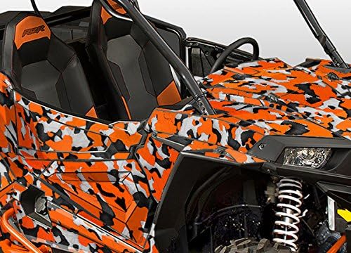 Amazon.com: Graphics Kit for Polaris RZR 1000 - Orange CAMO Design ...