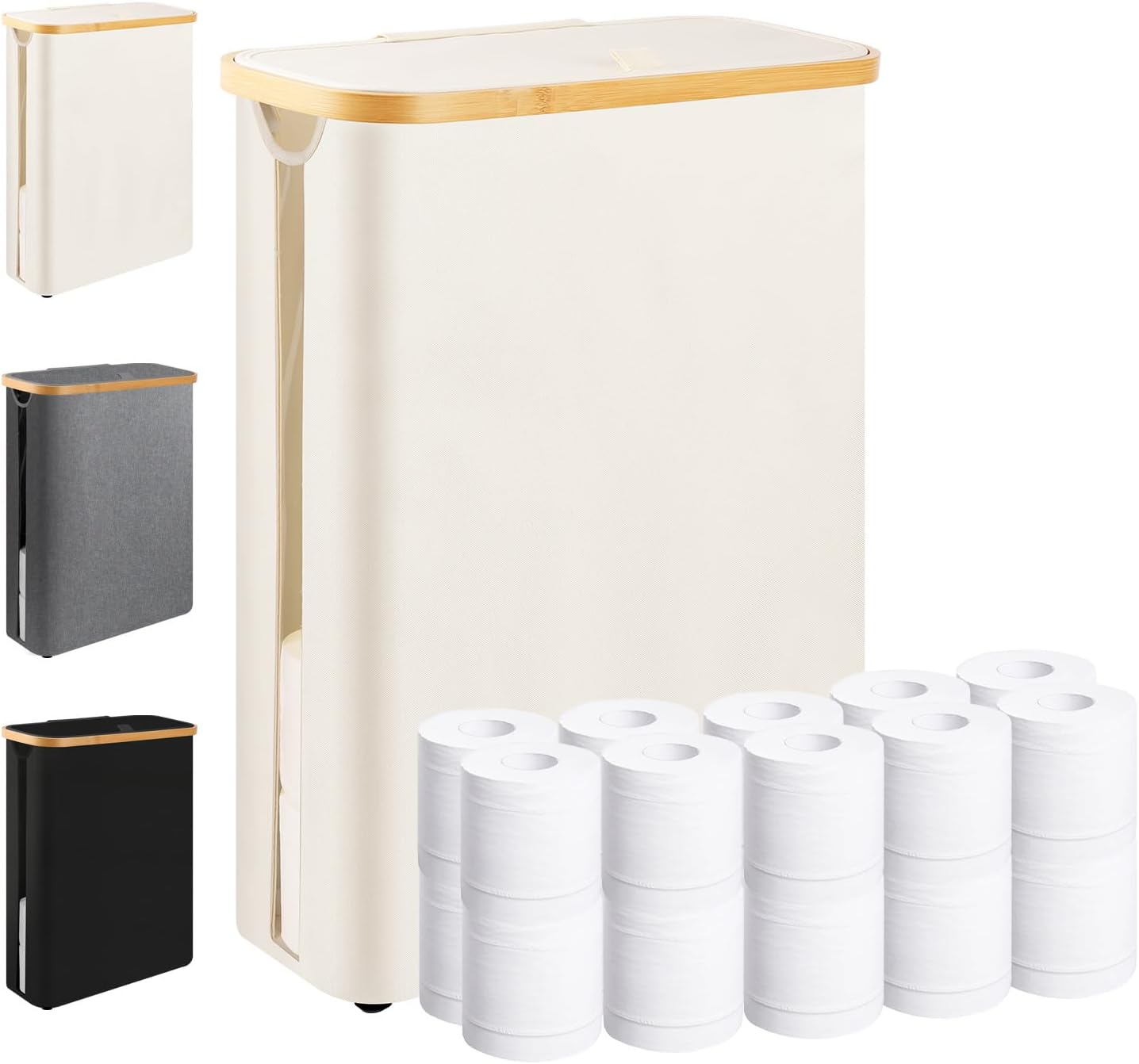 Amazon.com: Dotpilgo Extra Large Toilet Paper Storage Basket with Lid ...