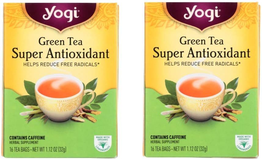 Amazon.com : YOGI Organic 2 PACK (32 TEA BAGS )Tea Green Detox Herbal ...
