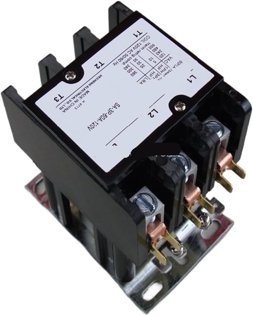 Amazon.com: ZCERA SA-3P-60A-120V contactor 3 Pole 60FLA 120V AC Coil ...