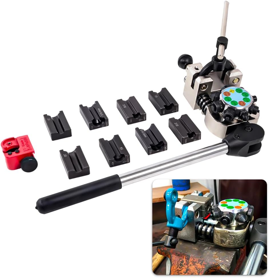 Amazon.com: leaptrend Professional Turret Brake Line Flaring Tool Kit ...