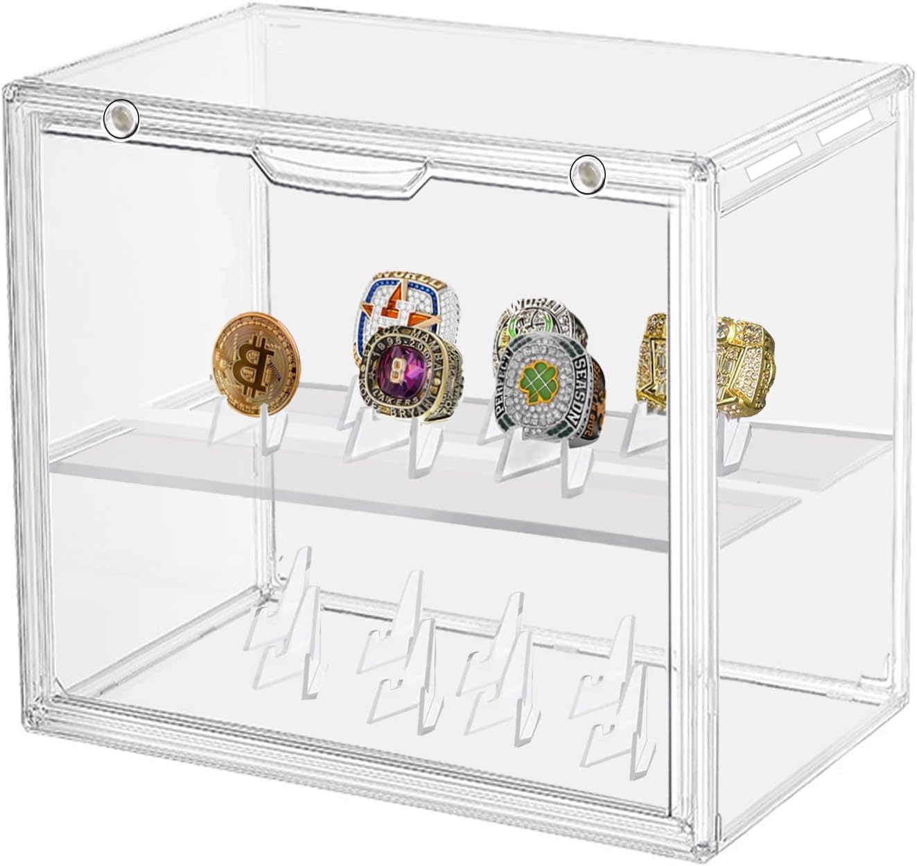 Amazon.com: Acrylic Championship Ring Display Case with Coin Display ...